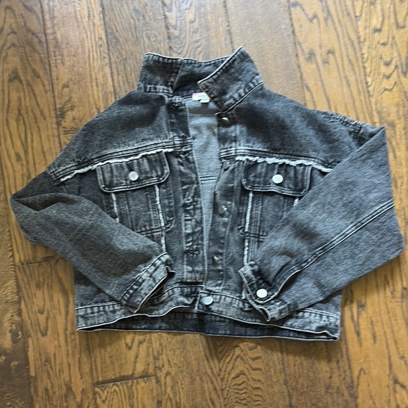 ANDREE BY UNIT | Jackets & Coats | Andree By Unit Charcoal Denim Jacket ...